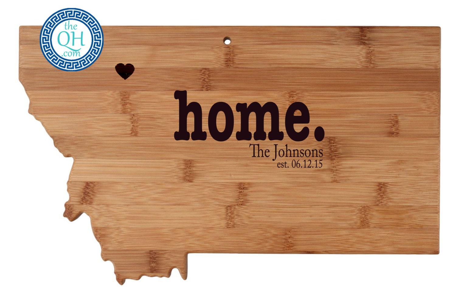 Montana State Shaped Cutting Board Personalized Wedding Moving | Etsy