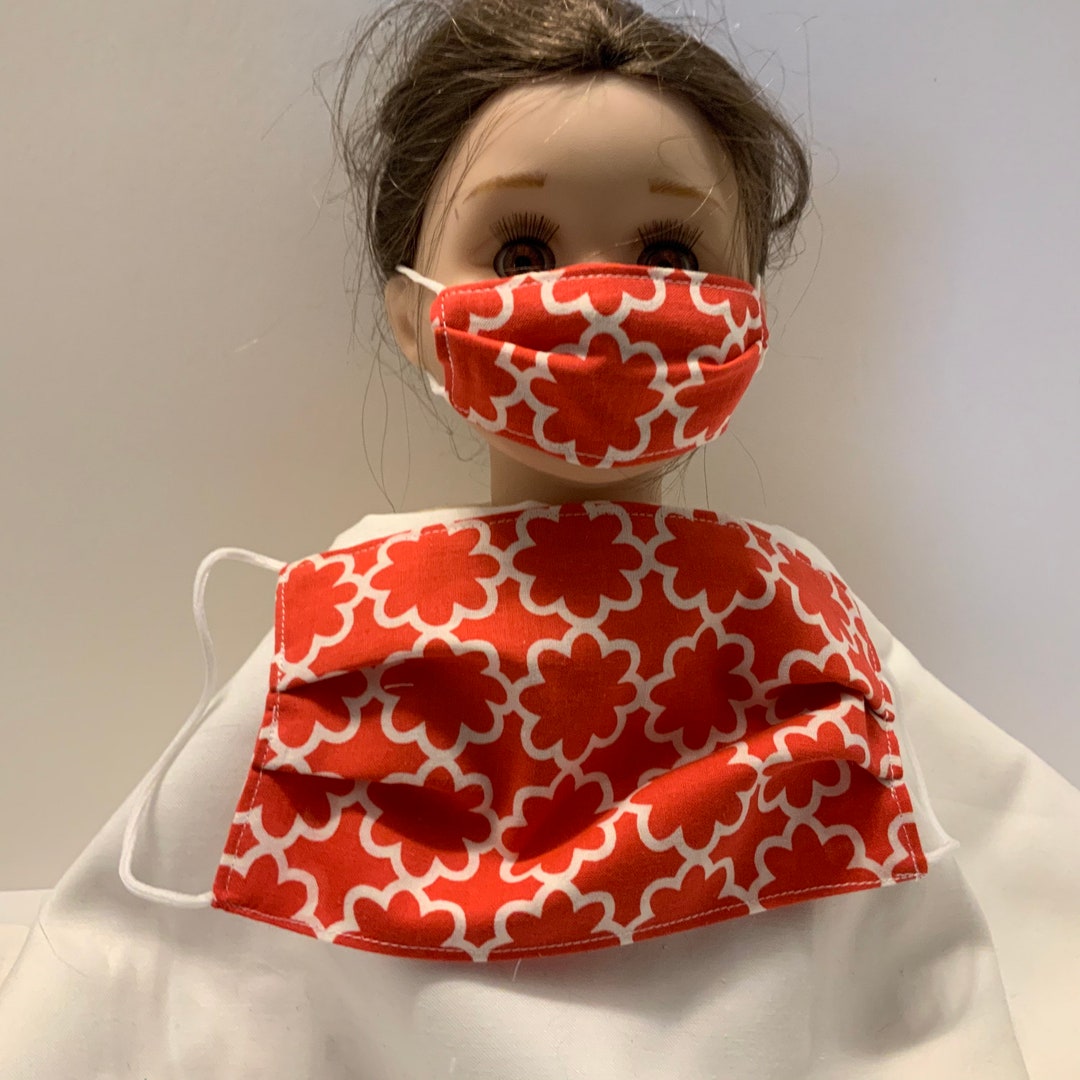 M9 Childs Face Mask and Matching Mask for an 18 Doll Both Using 100% ...