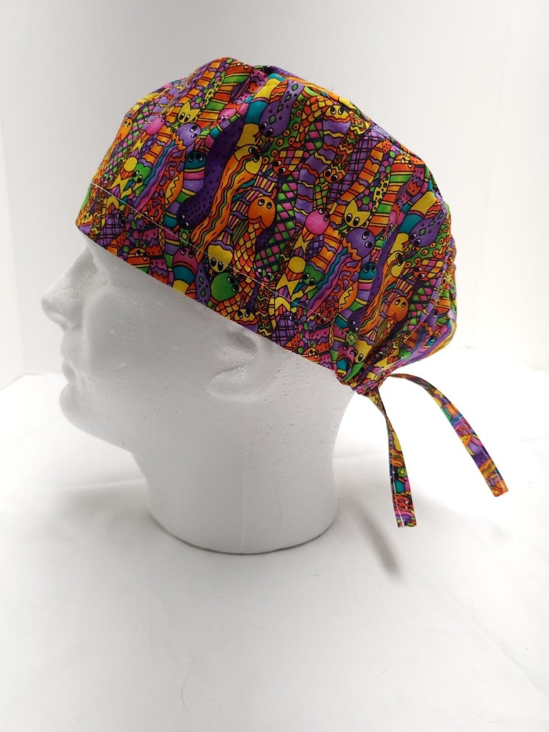 SCRUB CAP: Snake Print - Etsy UK