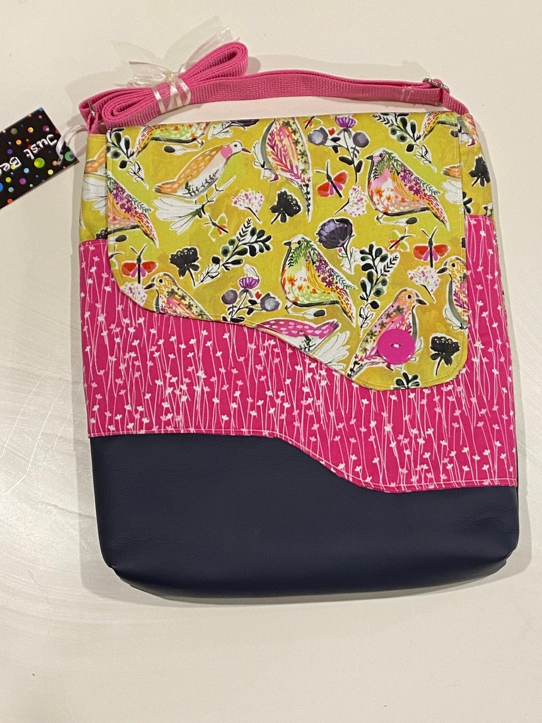 AC1009: Crossover Lovely Tubby Bird Fabric Purse With Magnet - Etsy