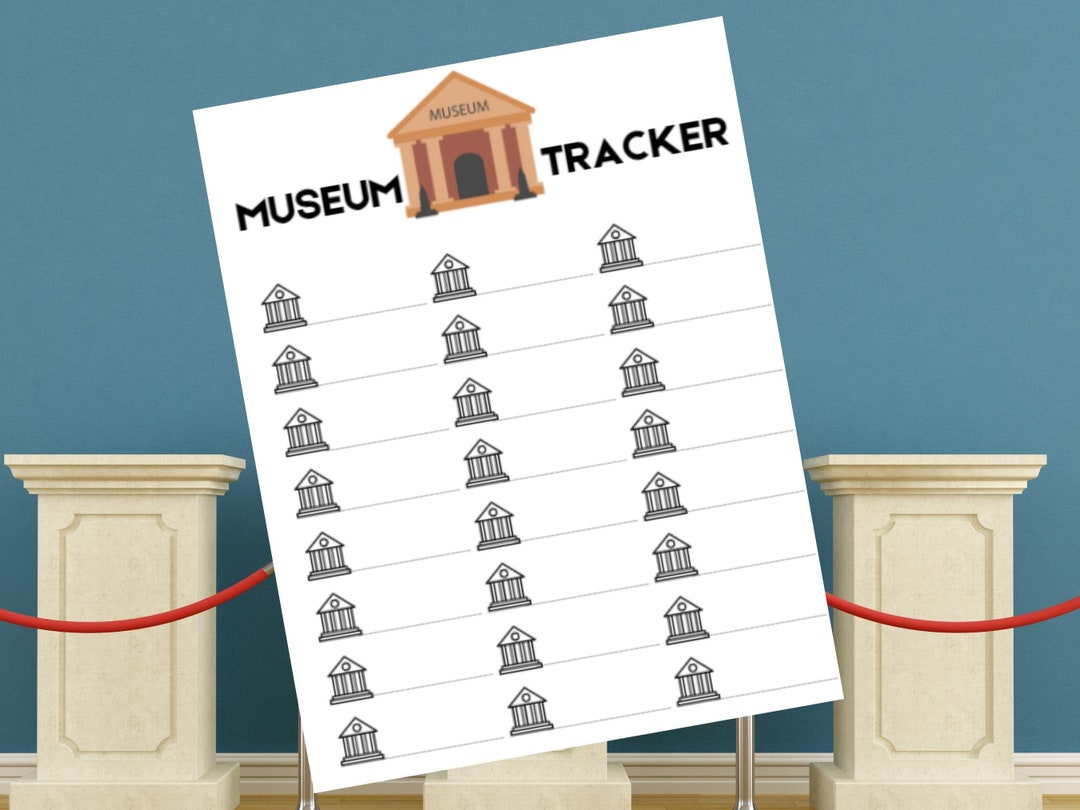 Museum Visit Tracker, Museum Goals Tracker, Museum Tracker, Museum ...