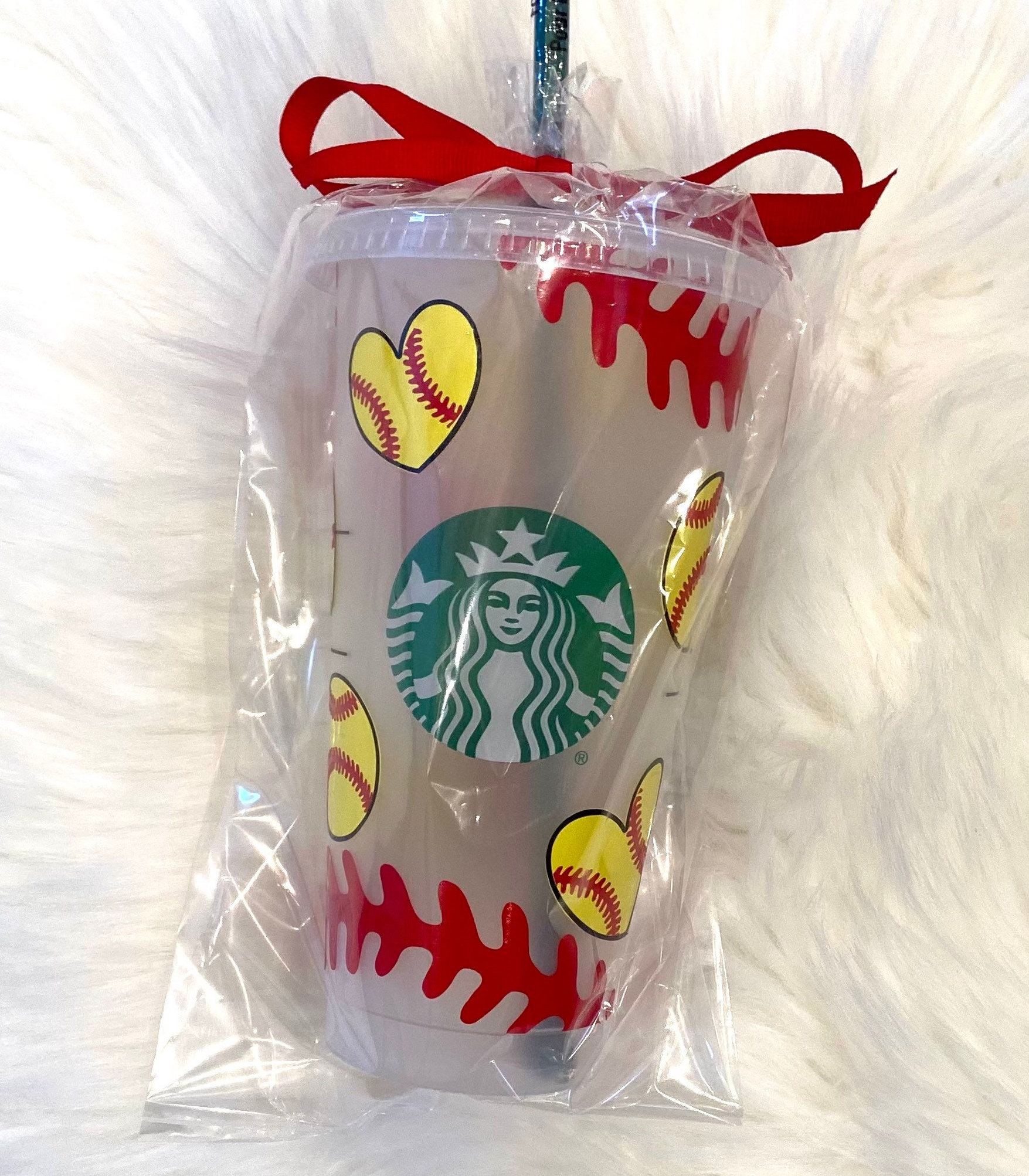 Softball Starbucks Cold Cup - Etsy