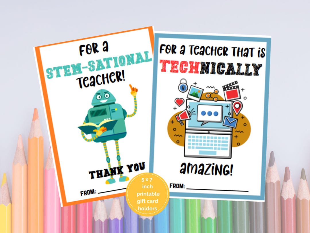STEM Teacher Gift Card Holder, Technology Teacher Gift Card Holder ...