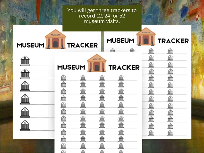 Museum Visit Tracker, Museum Goals Tracker, Museum Tracker, Museum ...