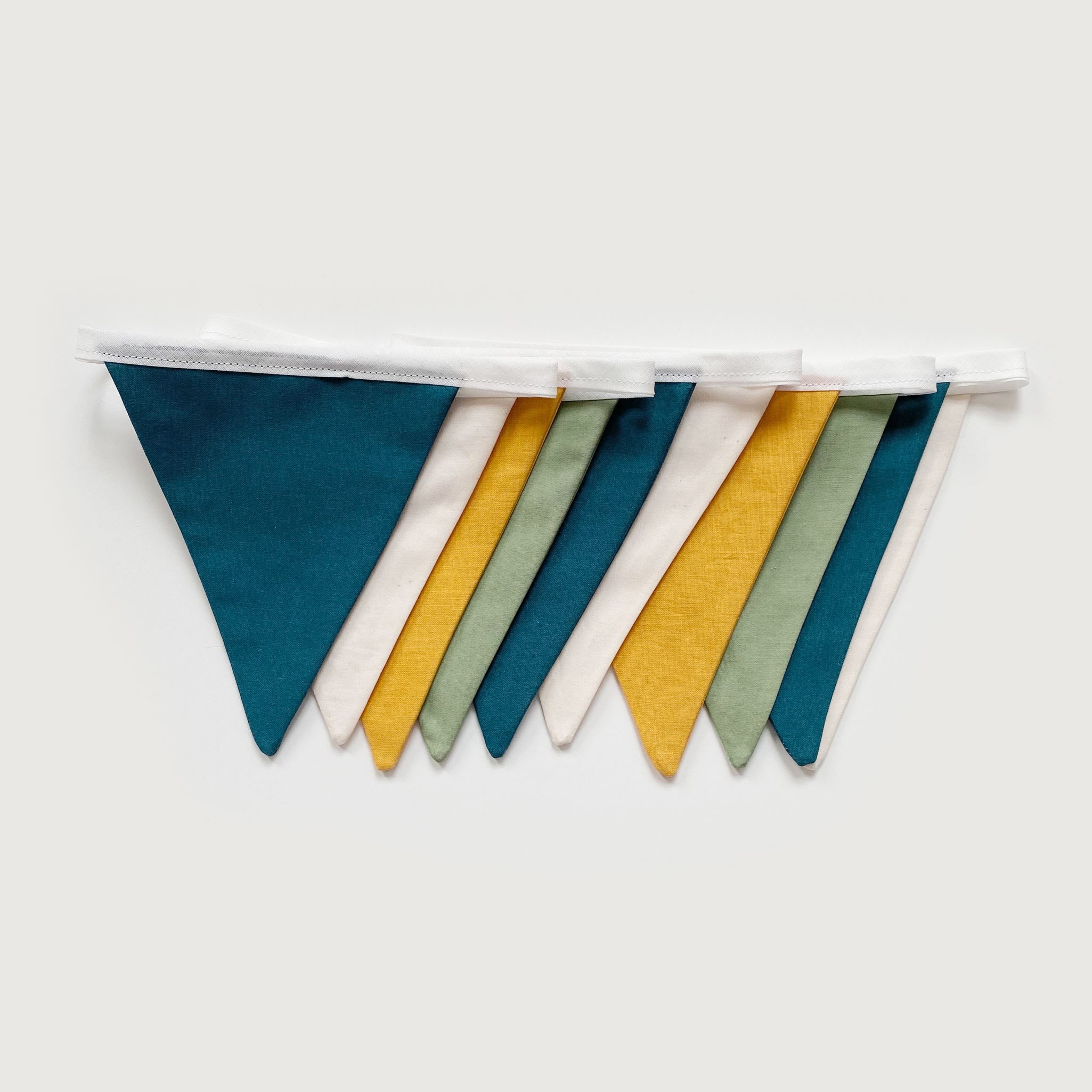 Handmade Rainbow Bunting, 10 Flag Traditional Triangle, Fabric Bunting ...