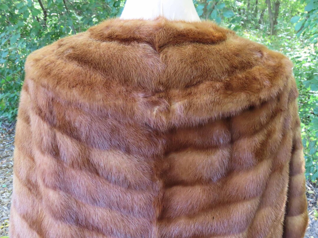 Vintage 50s Mink Fur Stole Wrap Mandel Brothers Furriers Chicago Brown ...