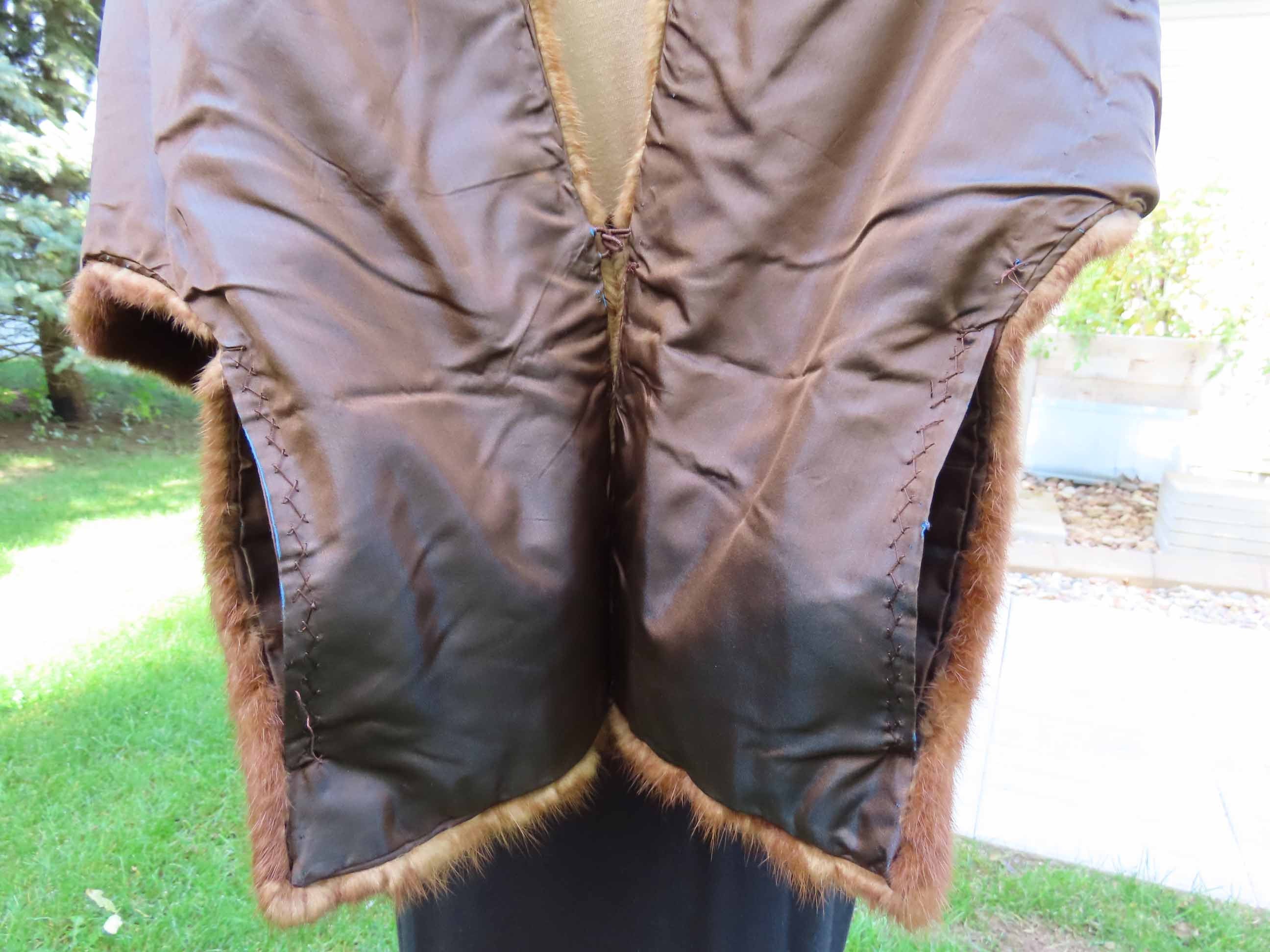 Vintage 50s Mink Fur Stole Wrap Mandel Brothers Furriers Chicago Brown ...