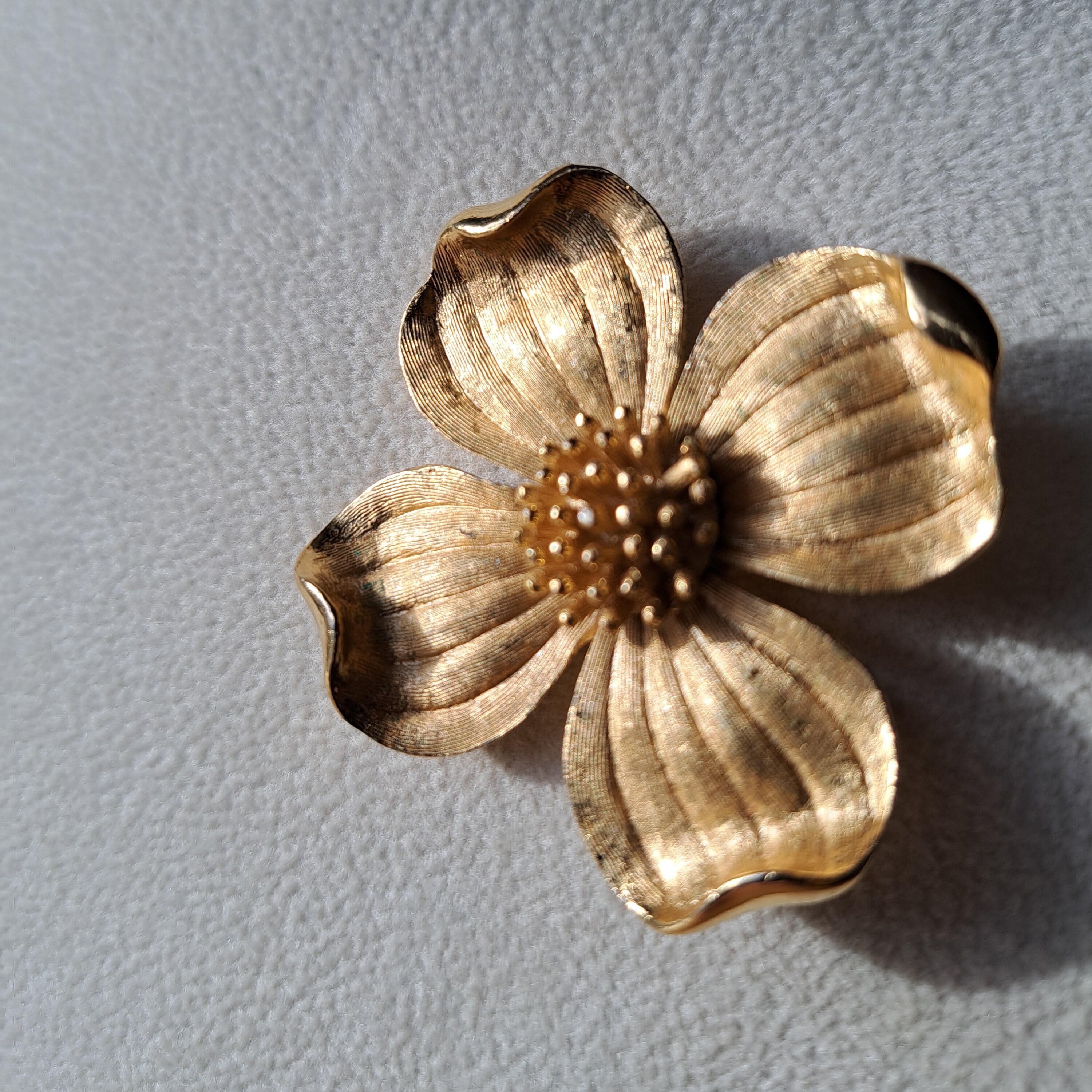 Vintage Crown TIFARI 1950s-70s Pin Brooch Goldtone Magnolia or - Etsy