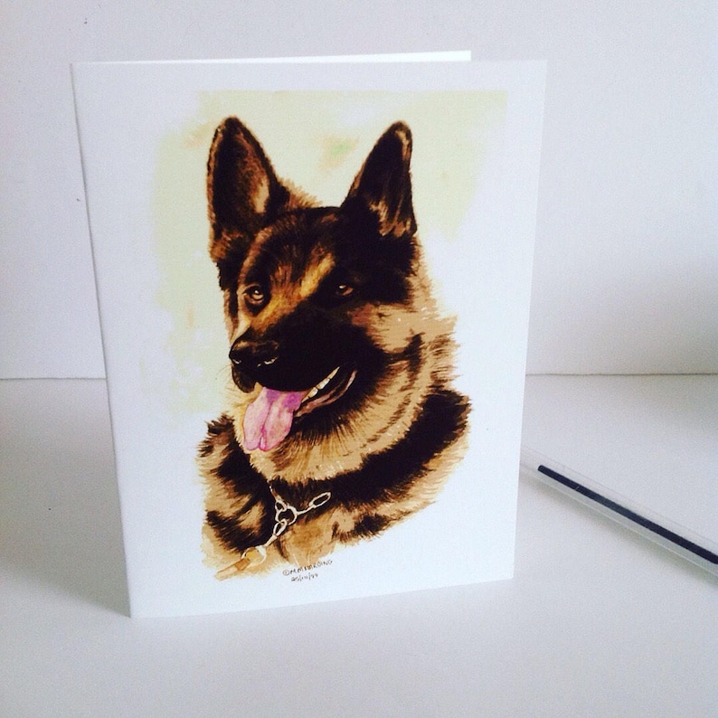 German Shepherd Card, A6 Size. - Etsy