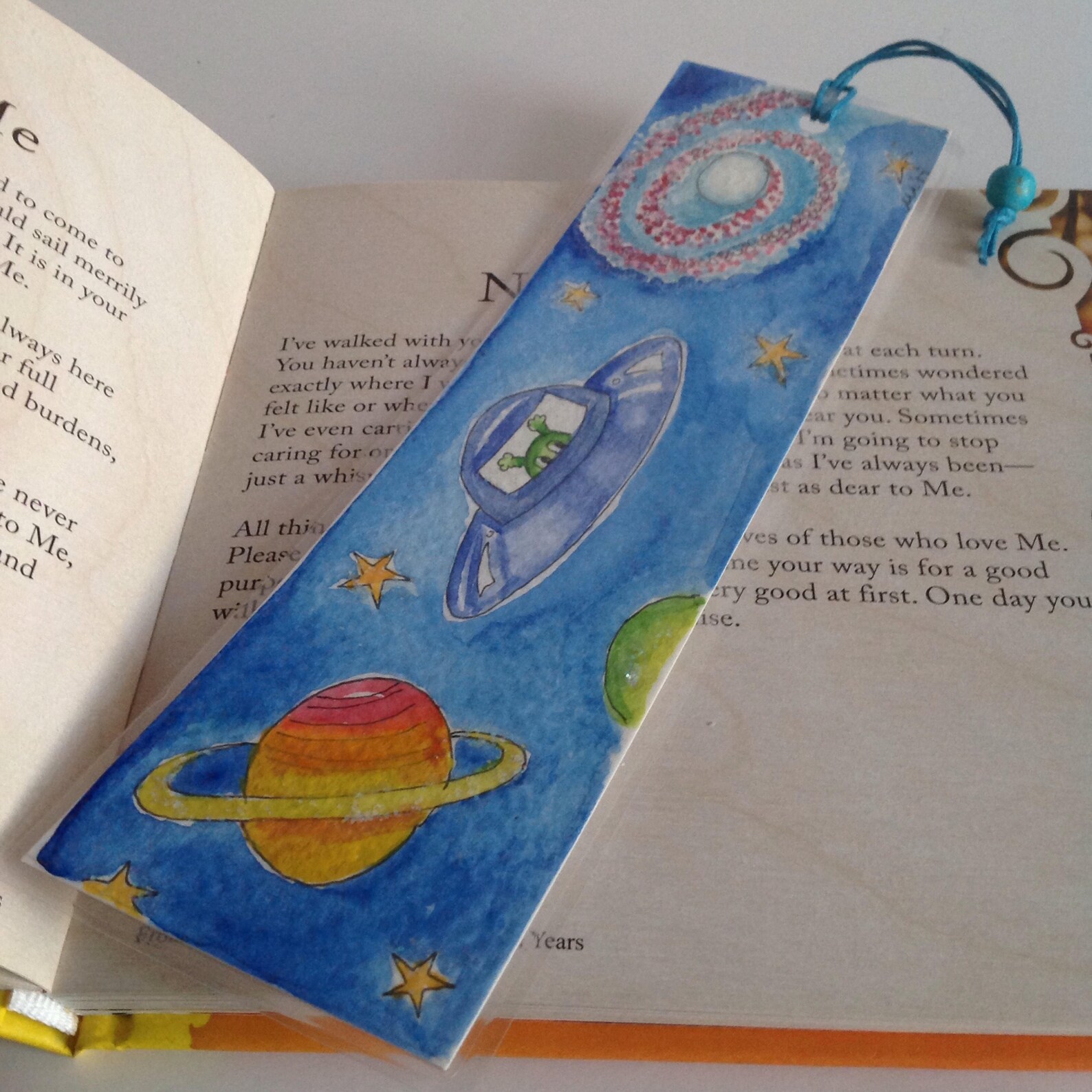 Space Bookmark Out of Space Book Mark Alien Spaceship - Etsy