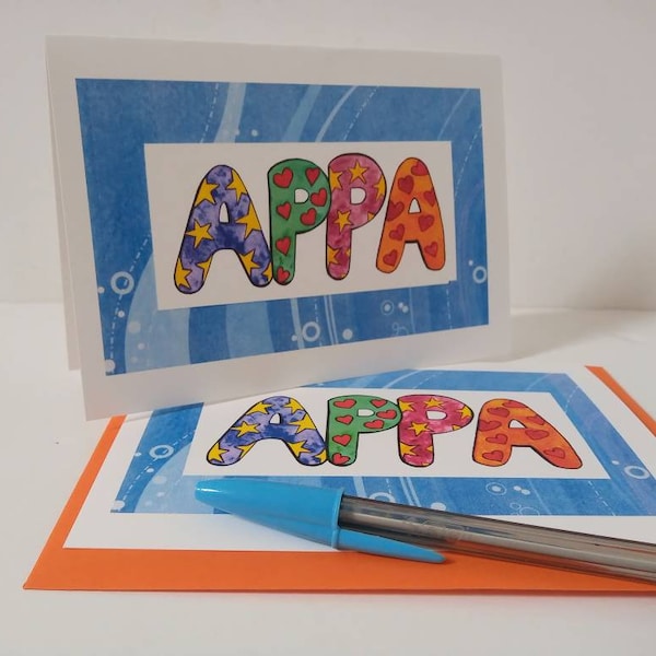 Appa Birthday Card - Etsy