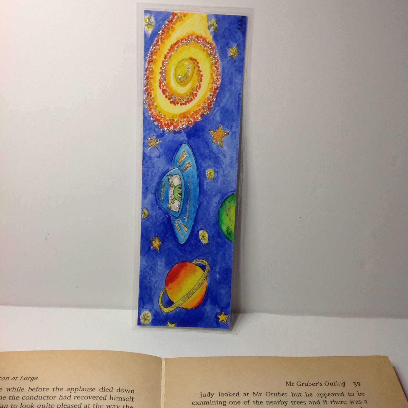 Space Bookmark Out of Space Book Mark Alien Spaceship - Etsy