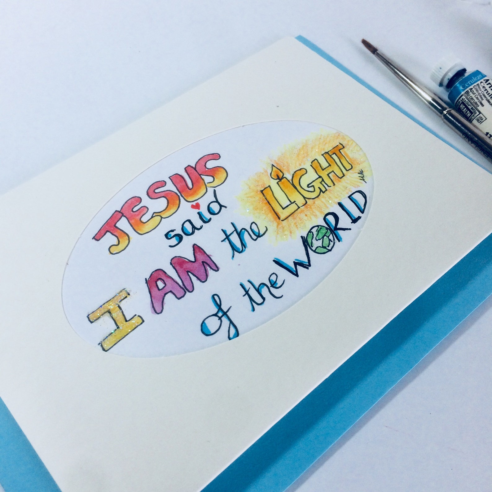 Jesus Said I Am the Light of the World, Christian Card, Scripture Card ...