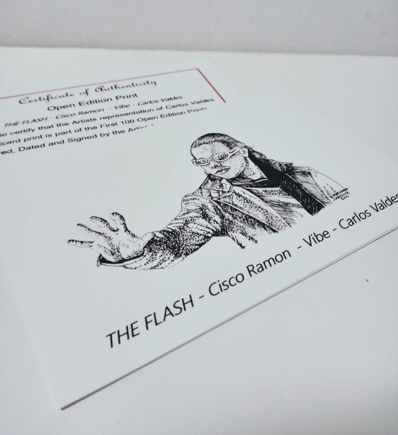 Vibe the Flash Cisco Ramon Fanart Drawing Print Black - Etsy