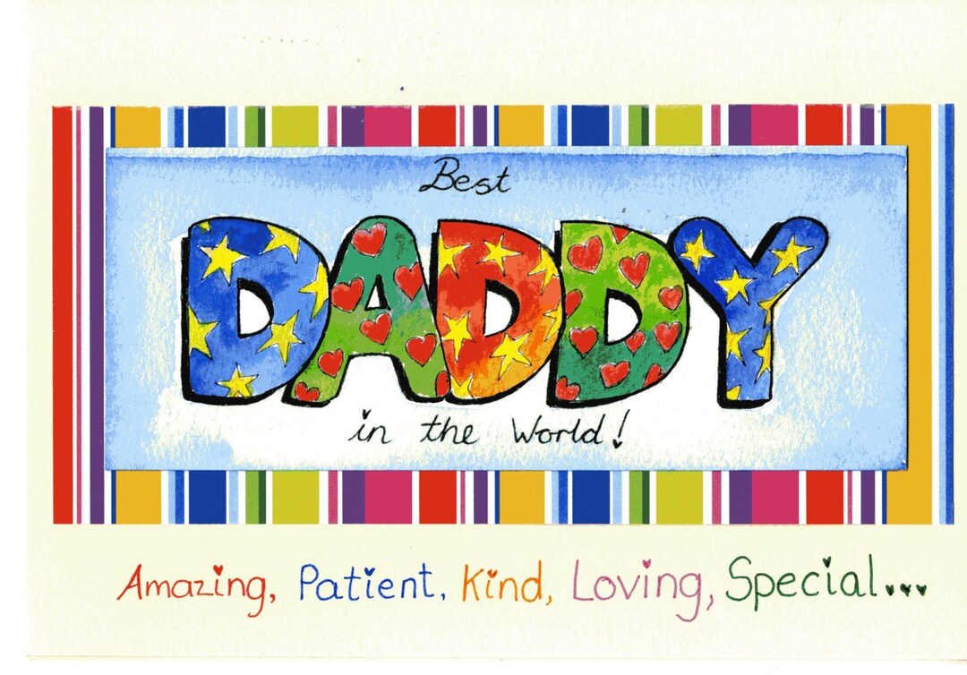 Original A5 Watercolour Daddy Cards - Etsy