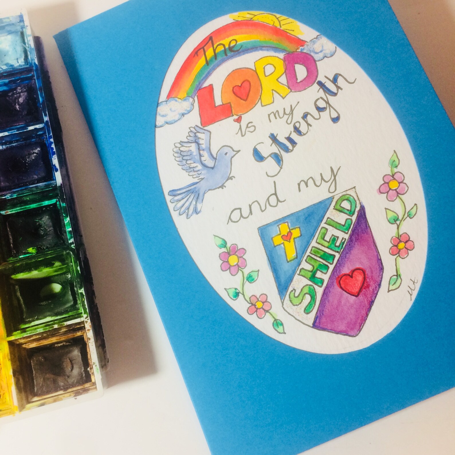 The Lord is My Strength and My SHEILD Bible Verse Hand - Etsy