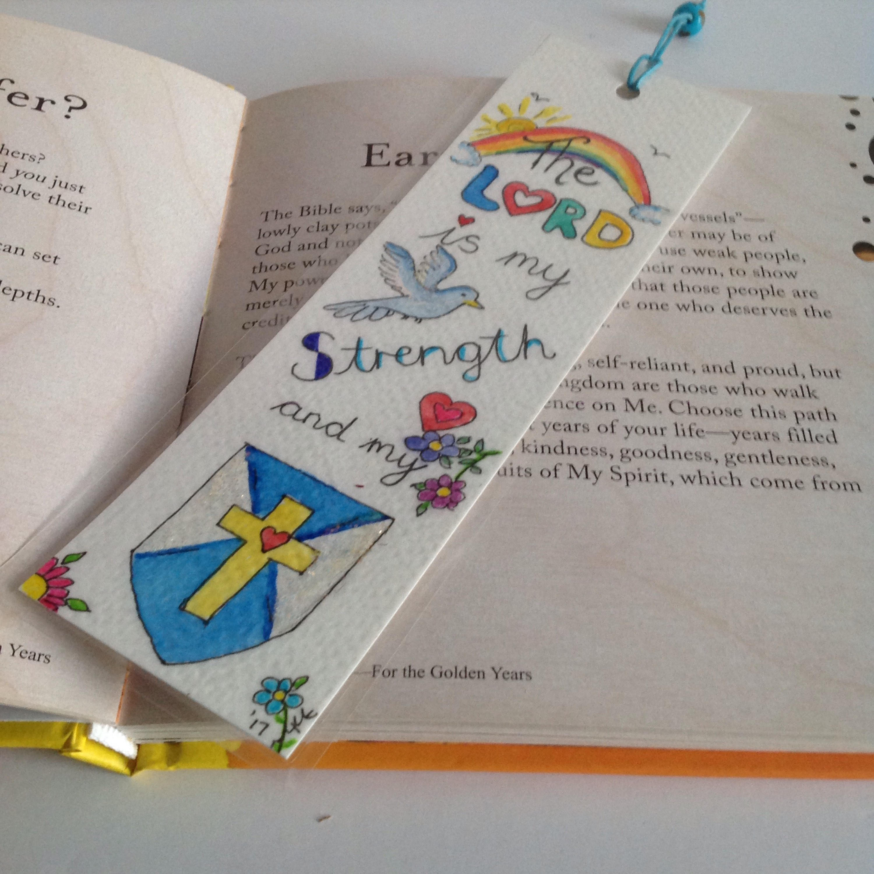 The Lord is My Strength and My Shield Bookmarkbible - Etsy
