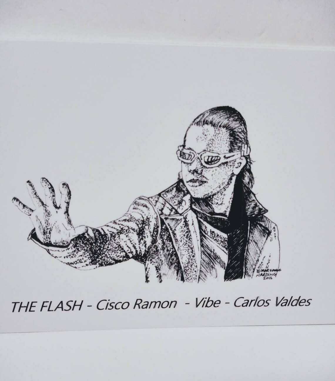 Vibe the Flash Cisco Ramon Fanart Drawing Print Black - Etsy