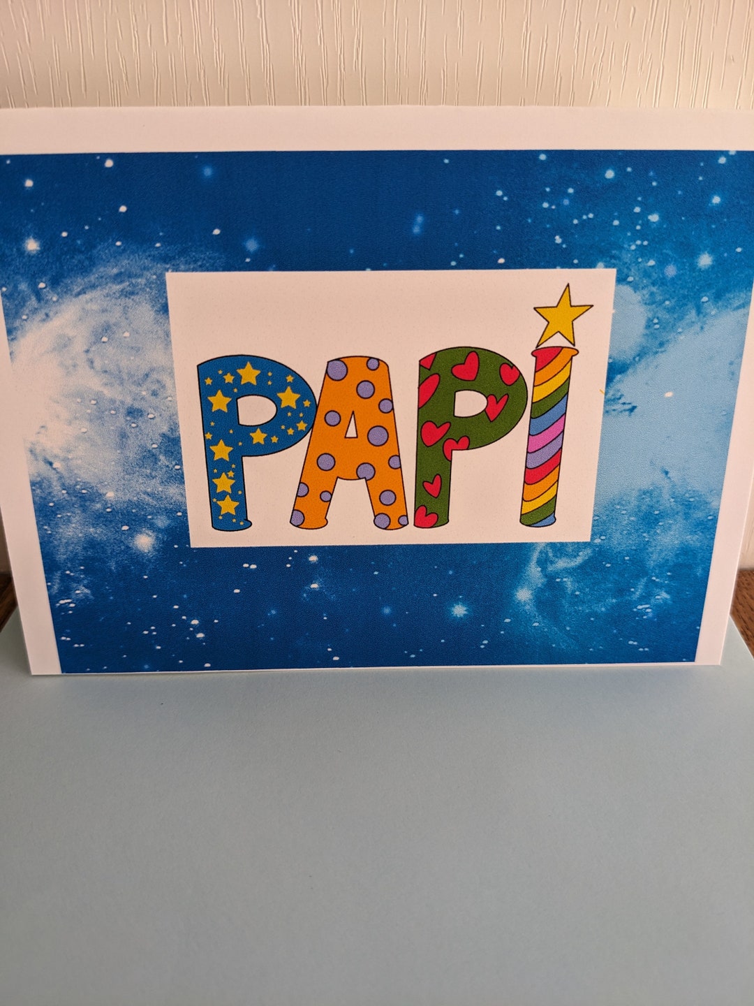 PAPI Card, PAPI Fathers Day Card, Papi Letter Art Card, German, Italian ...