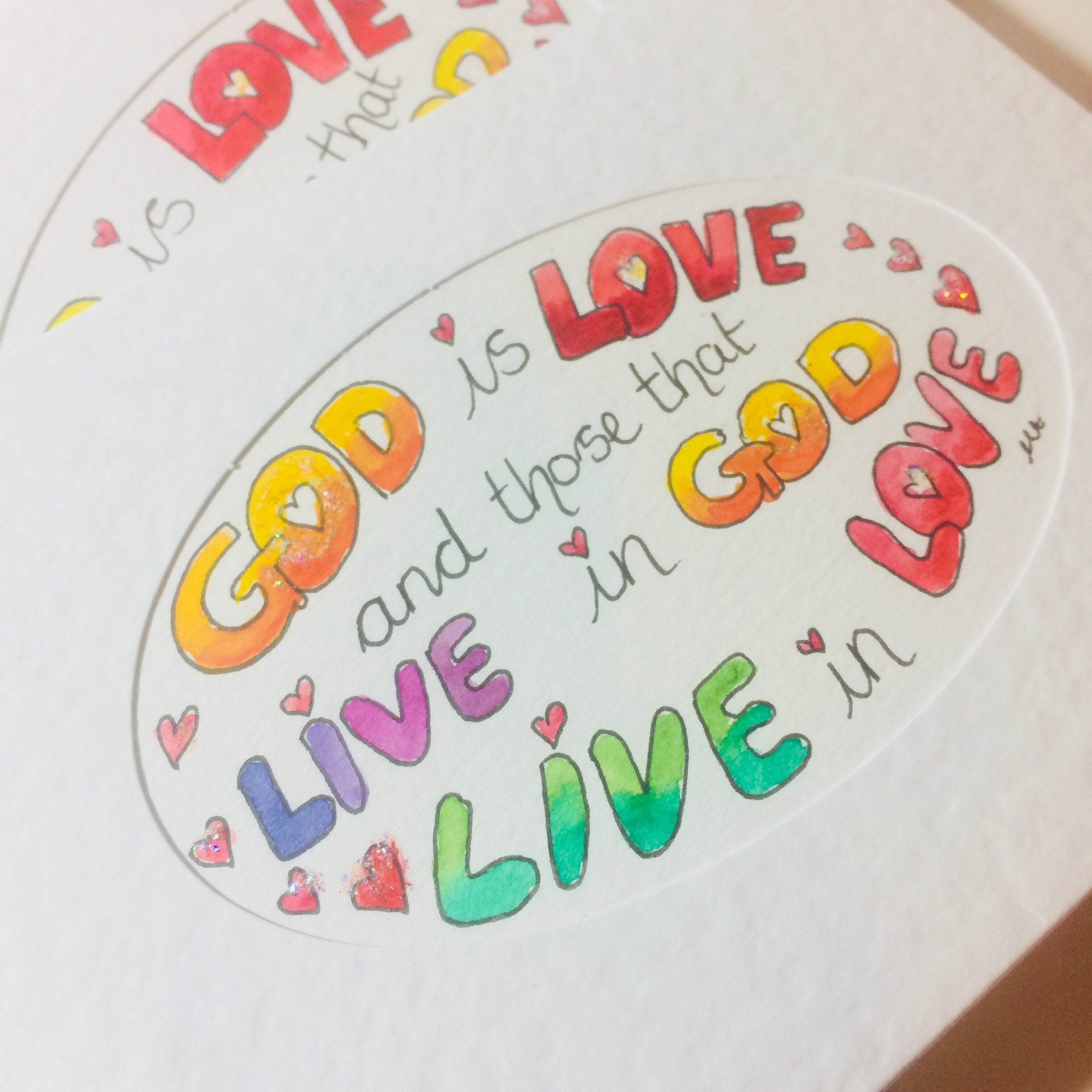 Gott ist Liebe Schrift Karte Schrift Vers Karte Bibel Vers | Etsy