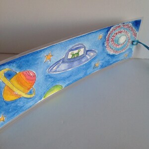 Space Bookmark, Out of Space Book Mark, Alien Spaceship Bookmark,planet ...