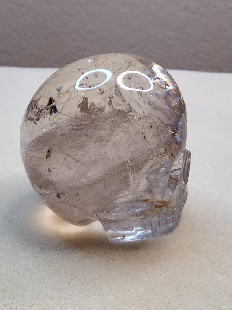 Citrine Rutile Magical Child Skull Carved by Leandro De Souza - Etsy