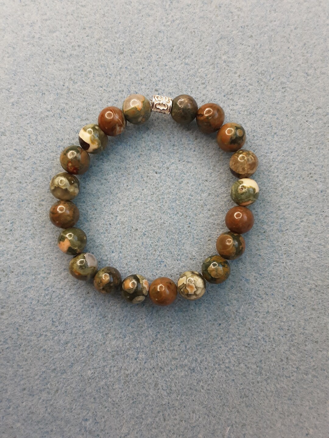Rainforest (rhyolite) Jaspet Stretch Bracelet 8mm - Etsy
