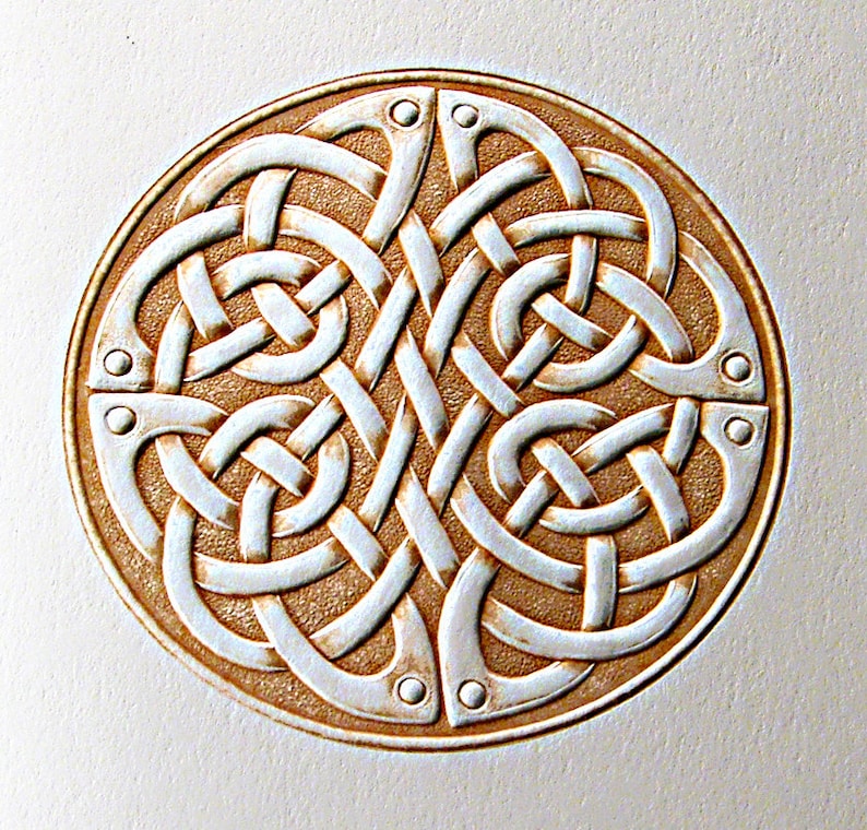 Celtic Round Knot Card.embossed Love Knot Card. Set of 6 Cards or ...