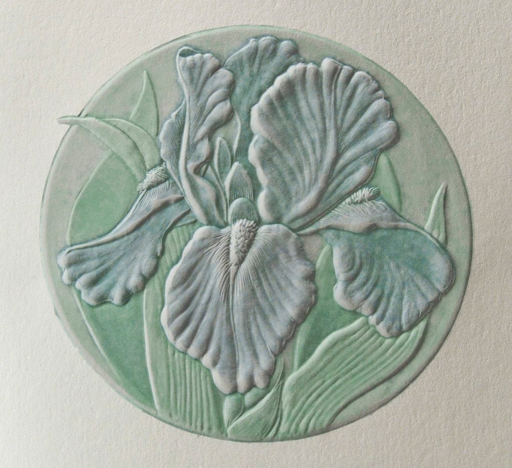 Blue Iris Note Card. 25th Anniversary. Birthday. Love. Letterpress ...