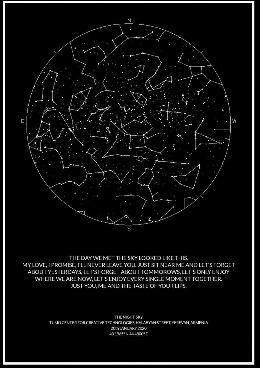 Mappa stellare della tua data speciale - Etsy Italia