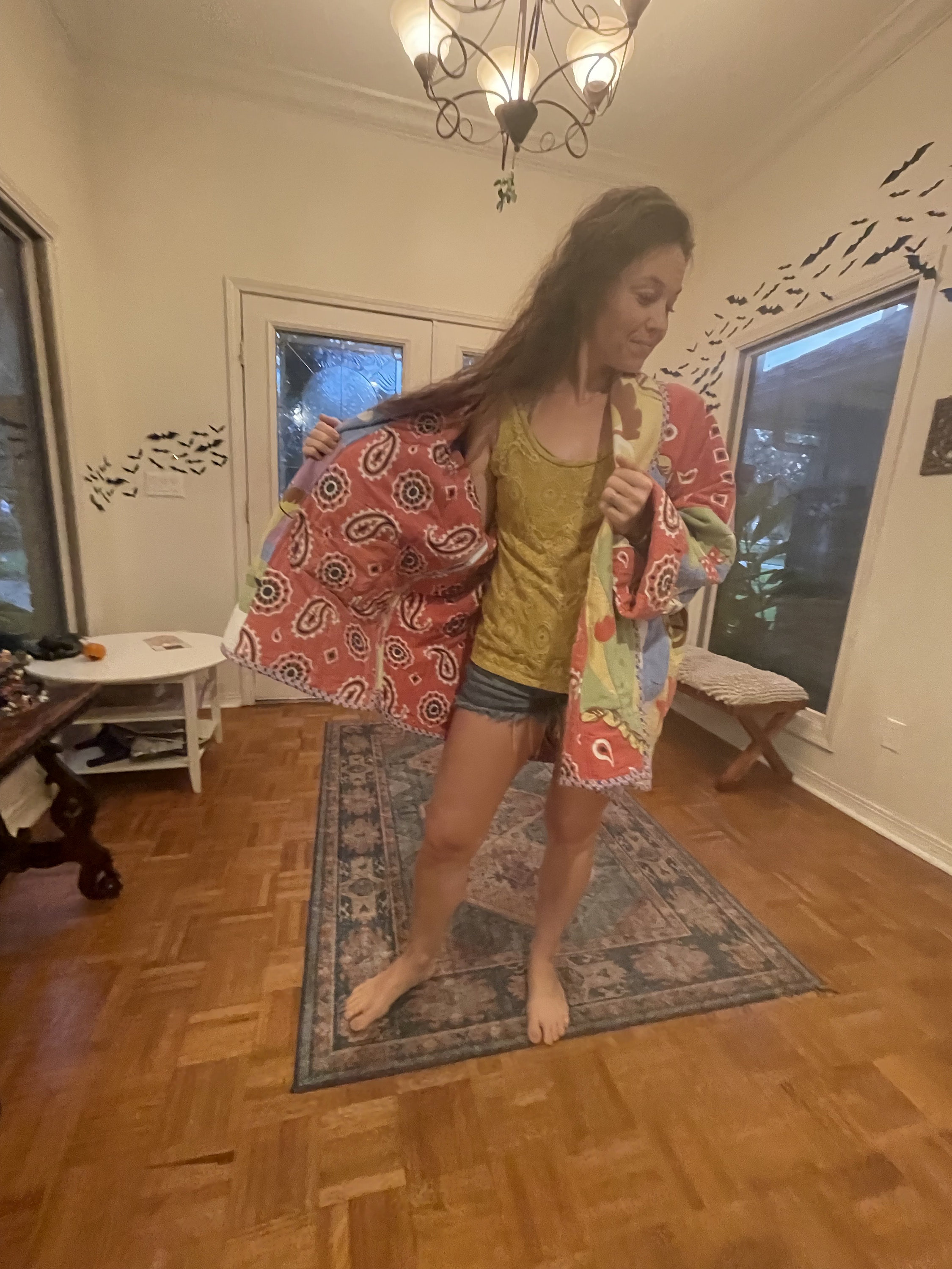 Rare Vintage Comforter Coat Using Dan River Print Fabric. Oversized ...