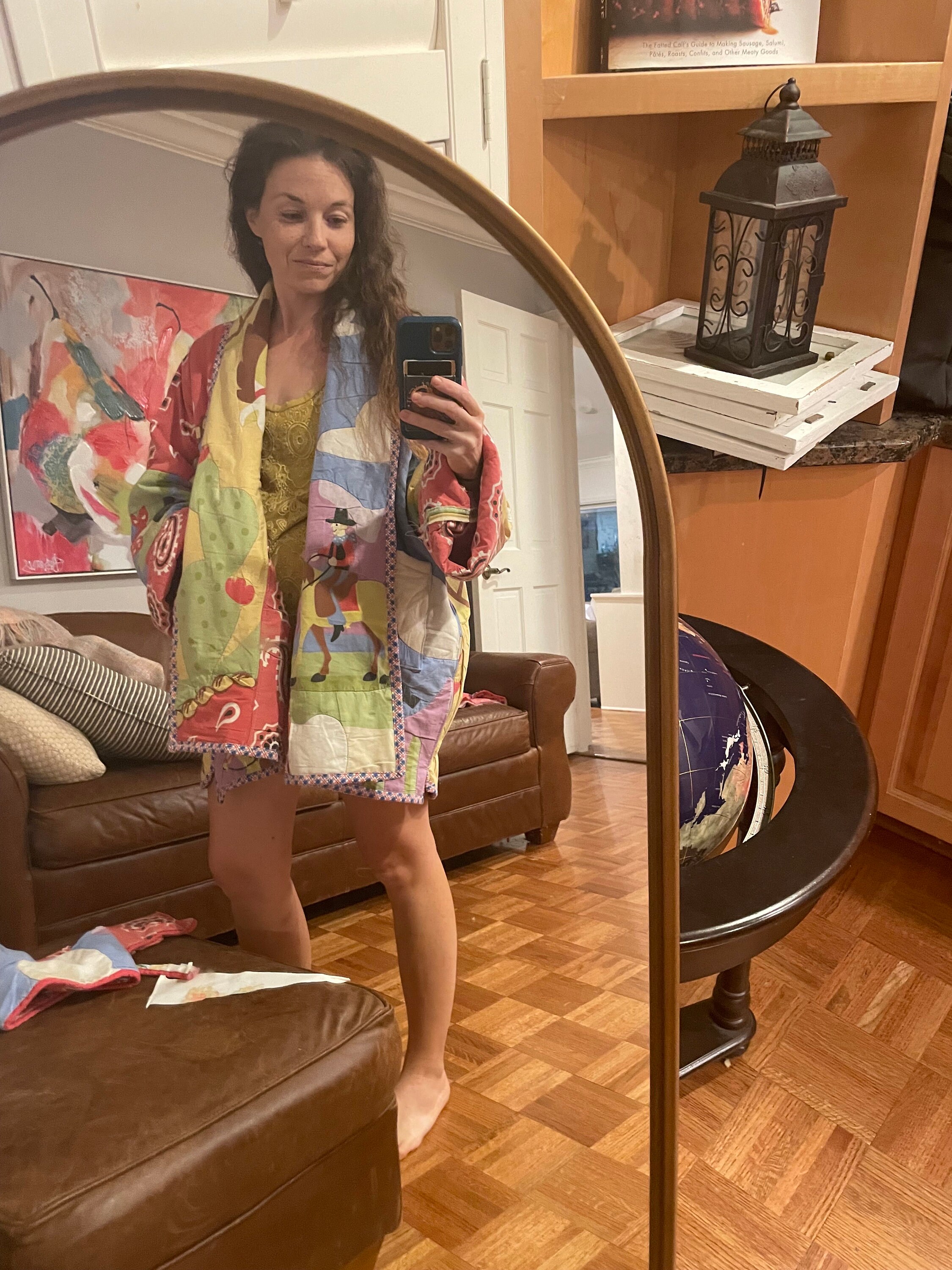 Rare Vintage Comforter Coat Using Dan River Print Fabric. Oversized ...