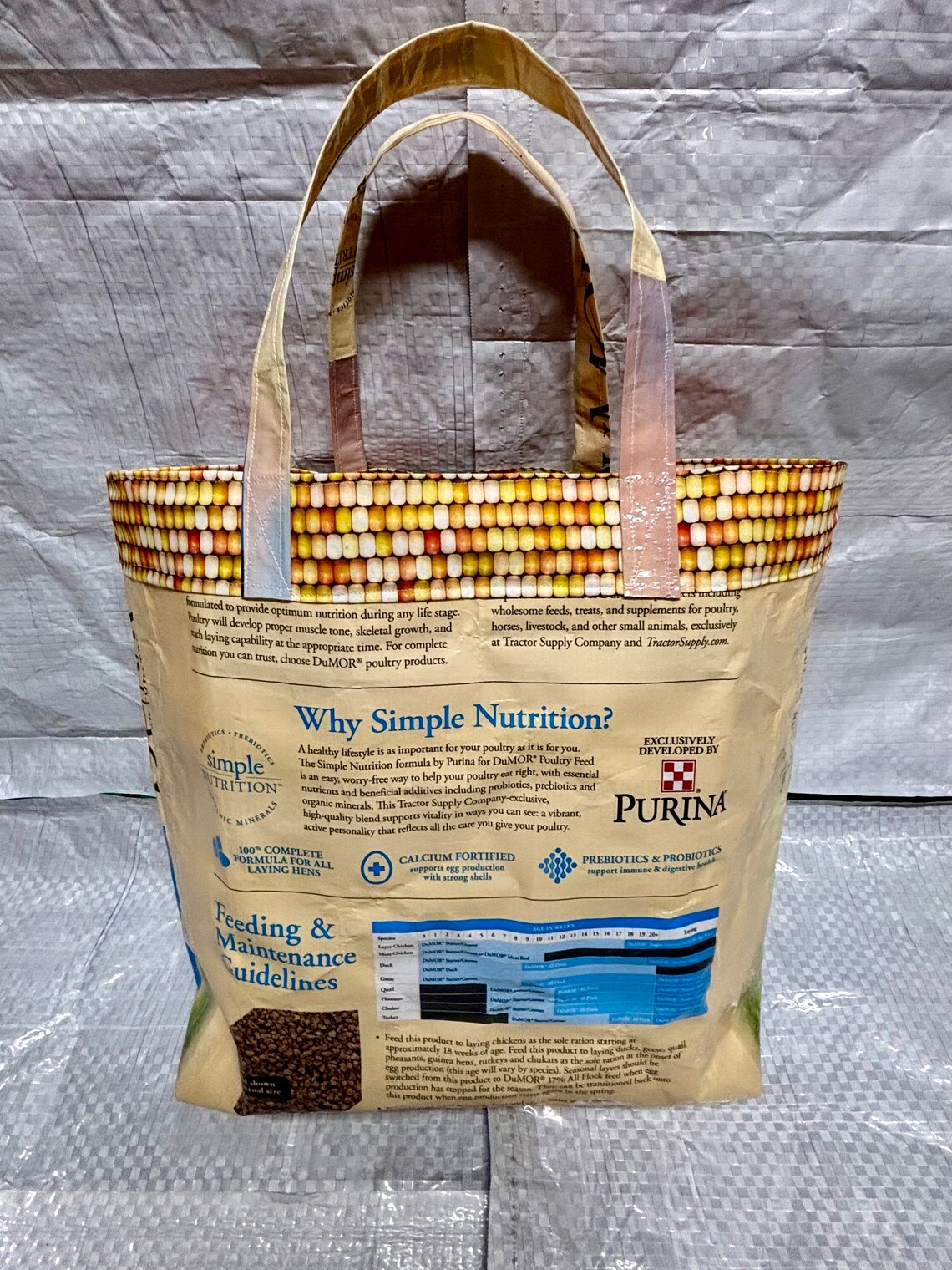 Recycled Animal Feed Bags Totes Reusable Bags Grocery Bags Horse Cow ...