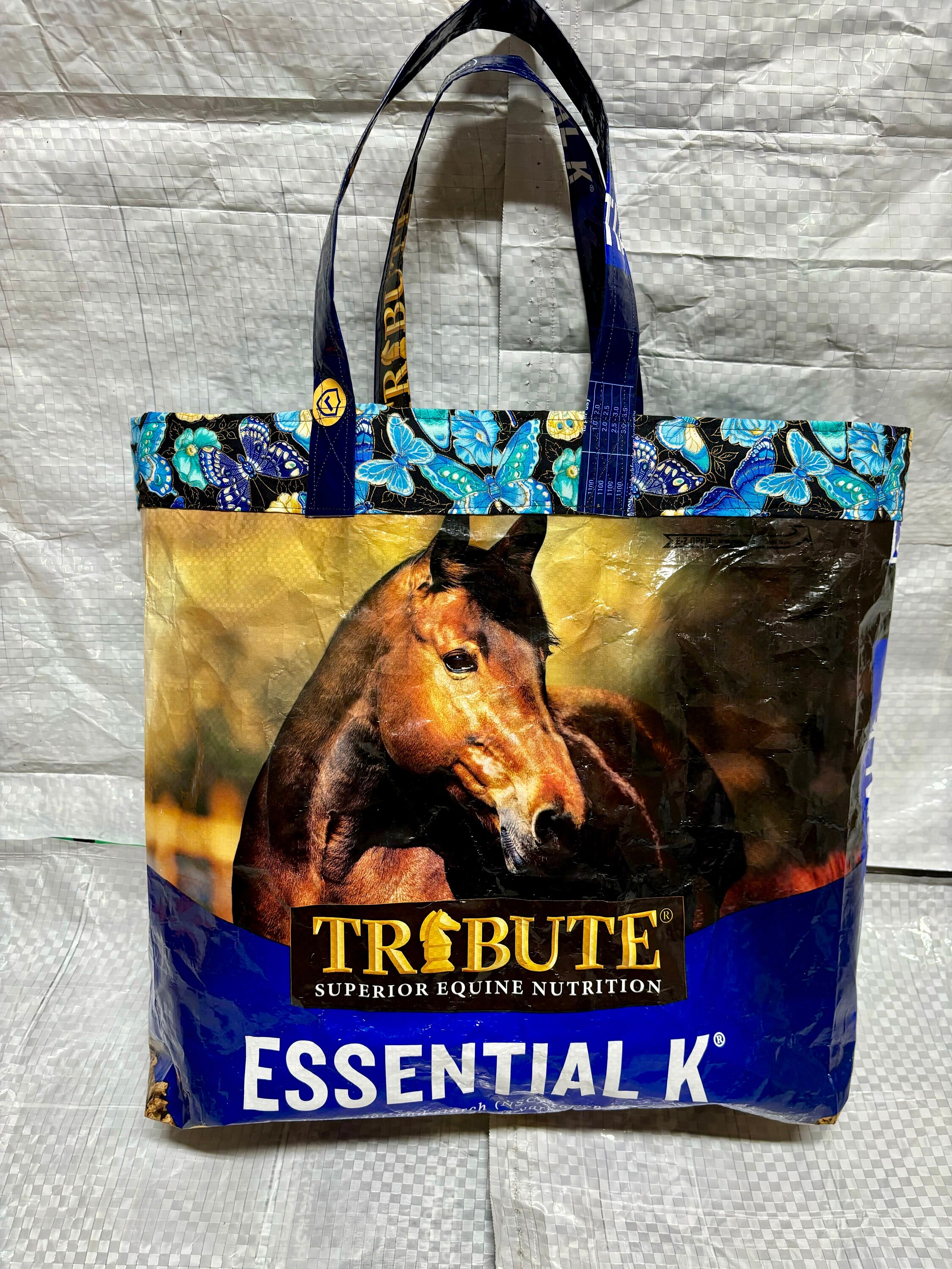 Recycled Animal Feed Bags Totes Reusable Bags Grocery Bags Horse Cow ...