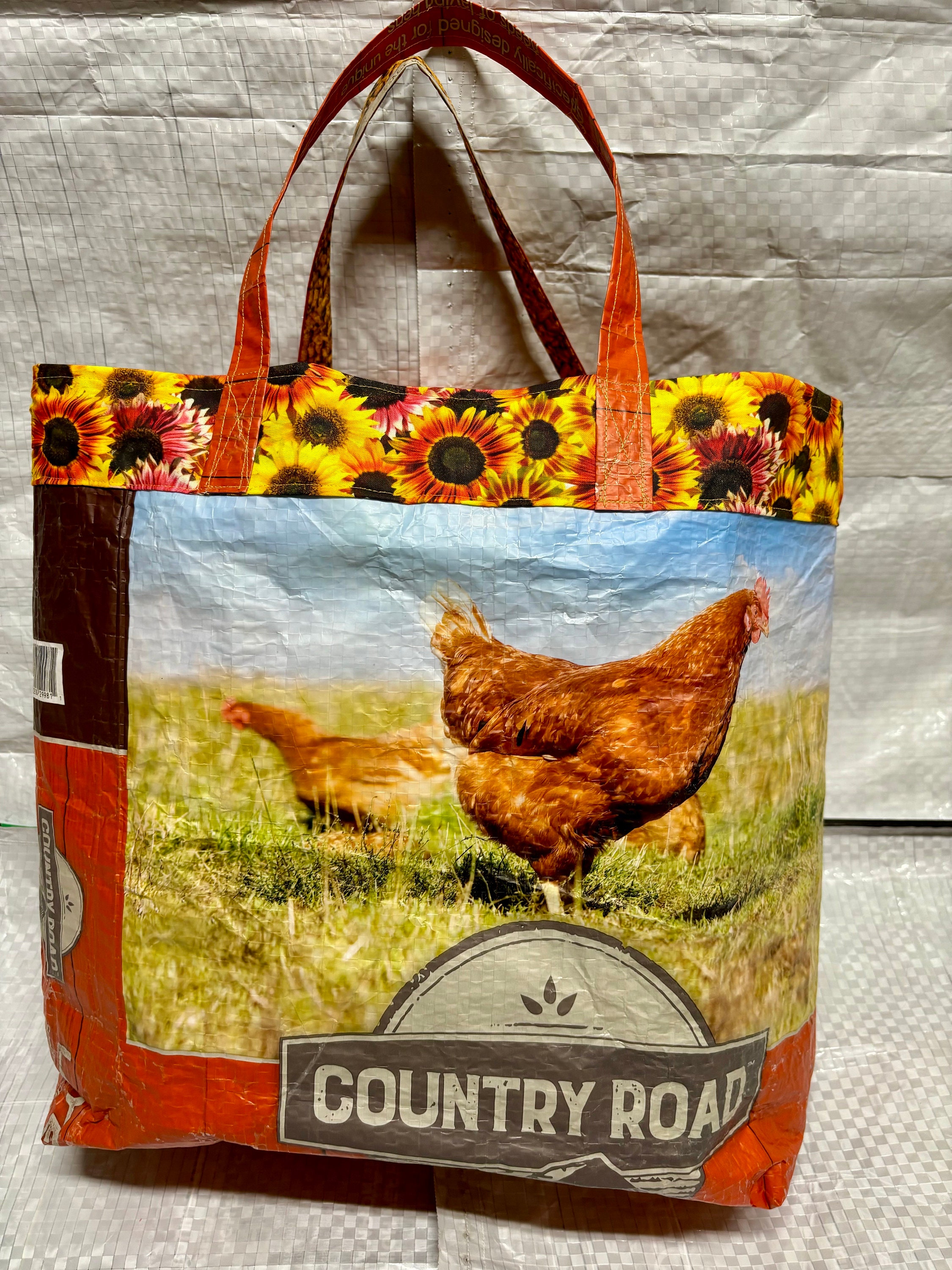 Recycled Animal Feed Bags Totes Reusable Bags Grocery Bags Horse Cow ...