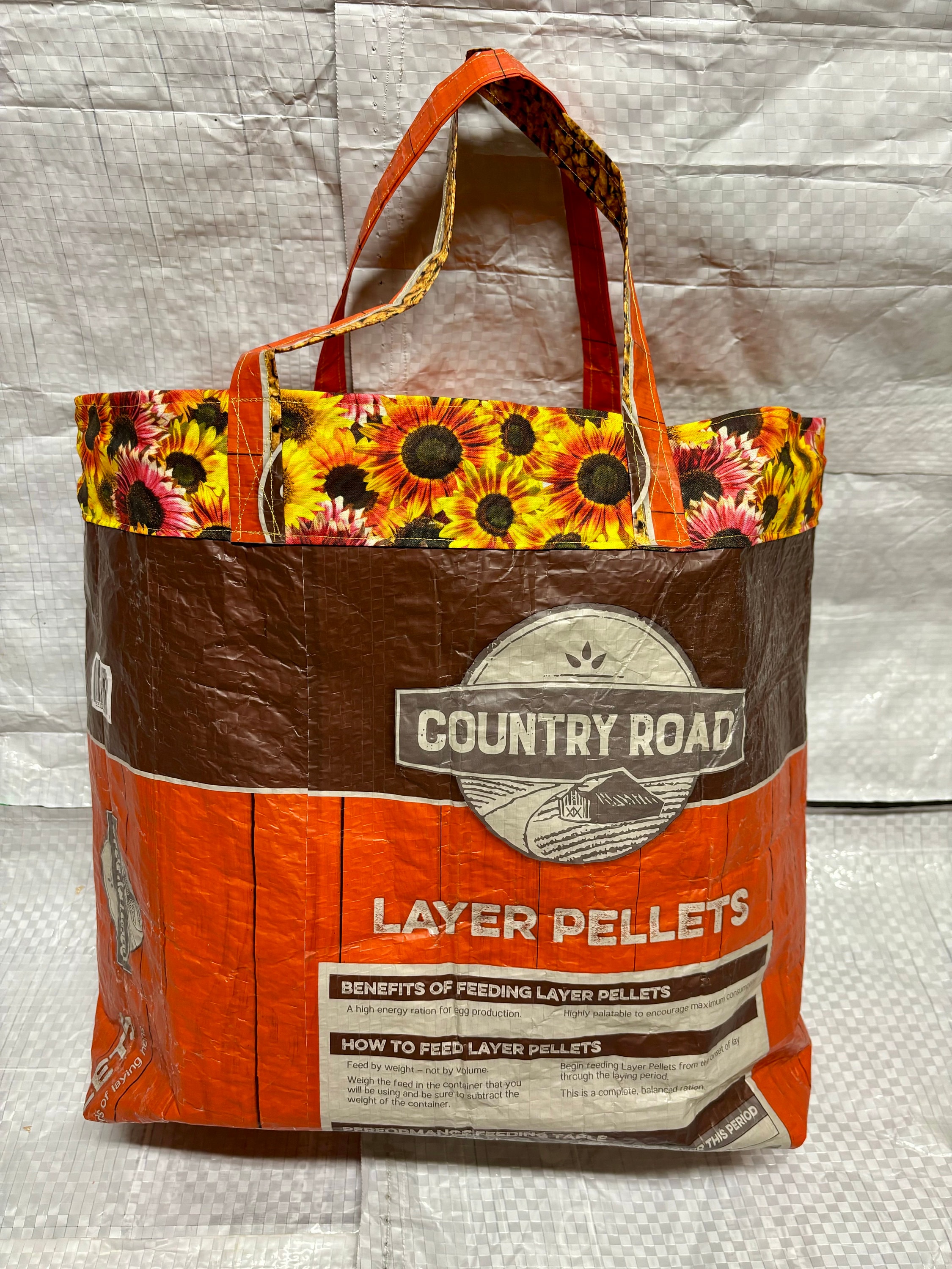 Recycled Animal Feed Bags Totes Reusable Bags Grocery Bags Horse Cow ...