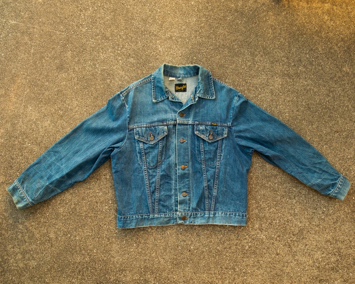 Wrangler Jean Jacket L 70s Vintage Wrangler Jean Jacket Large Vintage ...