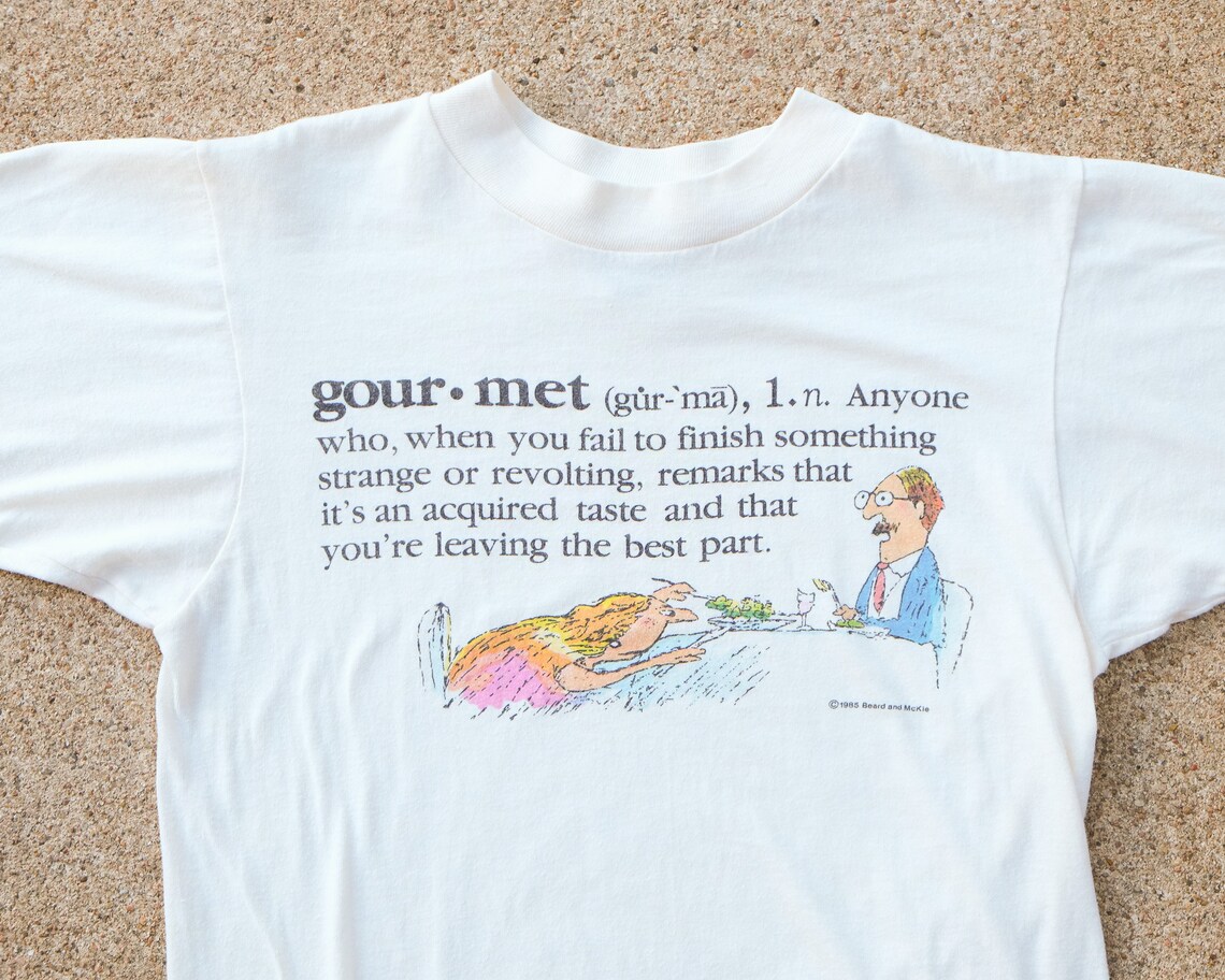 Food Snob Shirt S - Vintage Gourmet Definition T-shirt Small - 80s ...