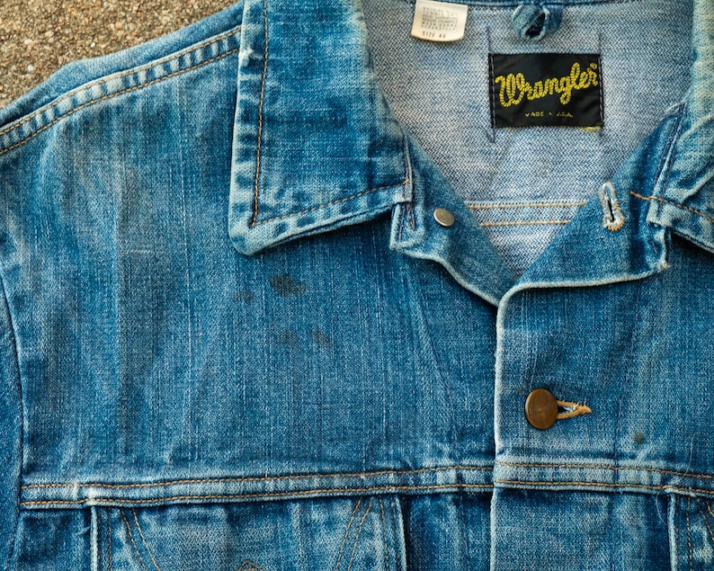 Wrangler Jean Jacket 46 - Vintage Wrangler Jean Jacket Size L - Two ...