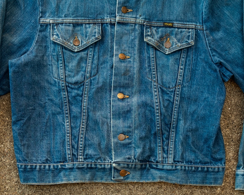 Wrangler Jean Jacket 46 - Vintage Wrangler Jean Jacket Size L - Two ...
