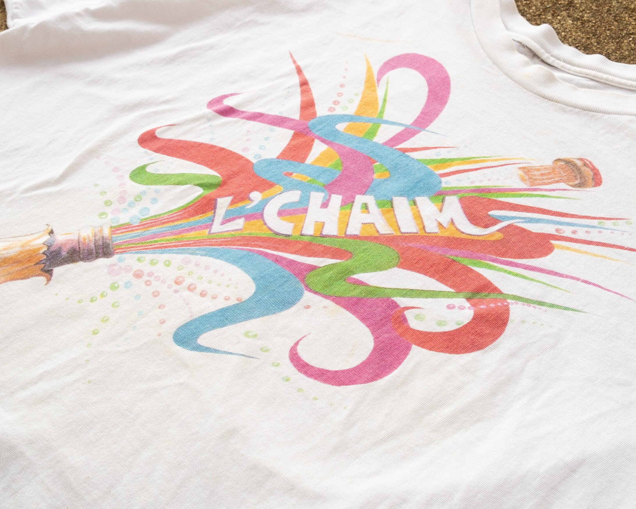 Distressed L'chaim Shirt XL - Stained - Vintage L'chaim Tshirt Extra ...