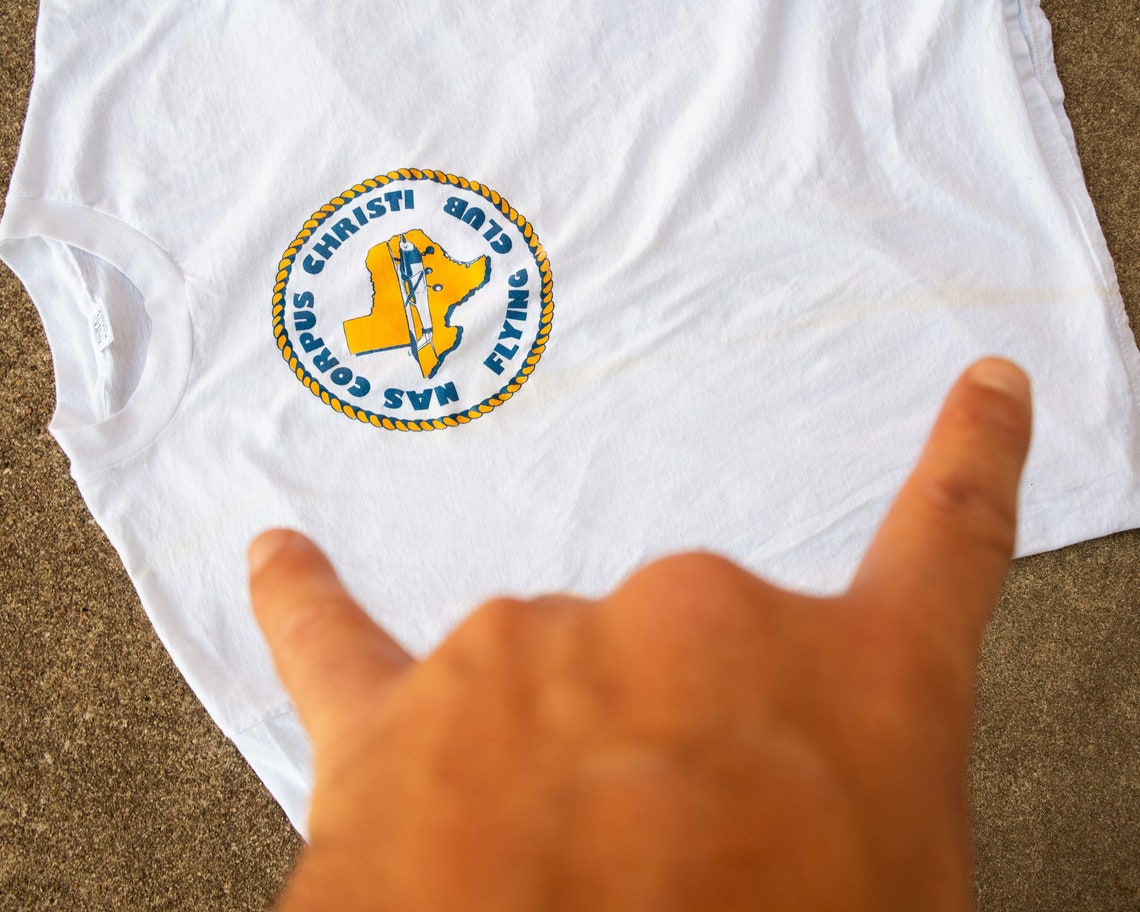 Texas Flying Club Shirt XL - Stained - Vintage Corpus Christi Flying ...