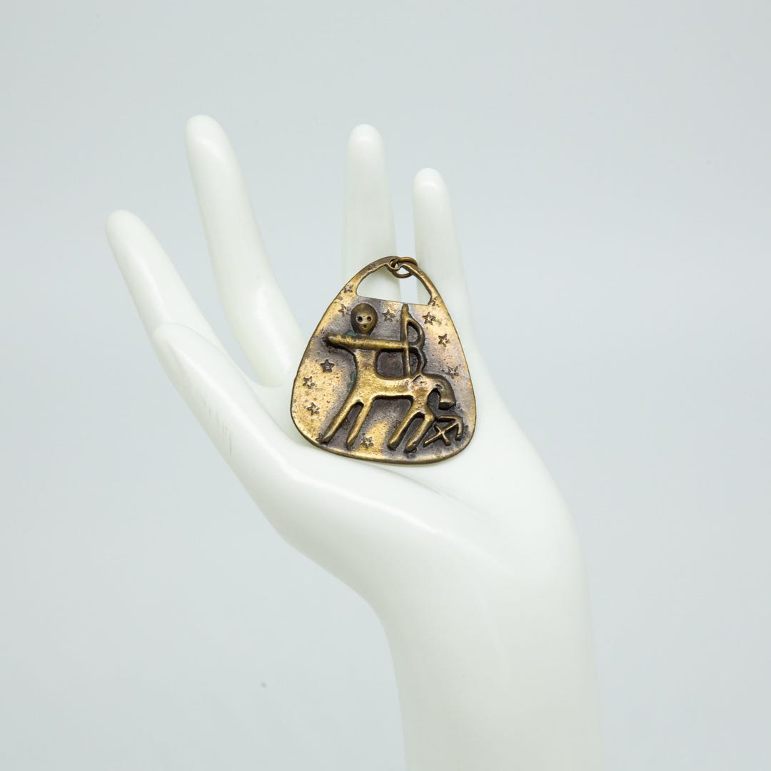 Enid Collins of Texas Saggitarius Zodiac Horoscope Medallion - Etsy