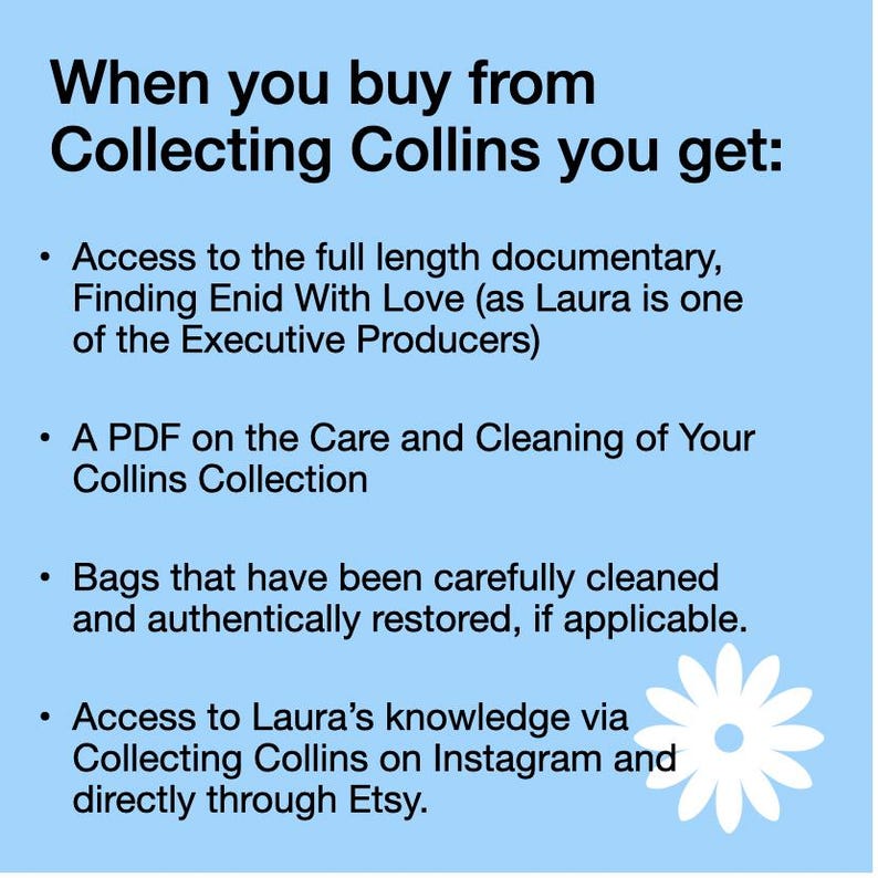 RARE + NEAR MINT Enid Collins of Texas 1961 4 Seasons Box Bag (light ...