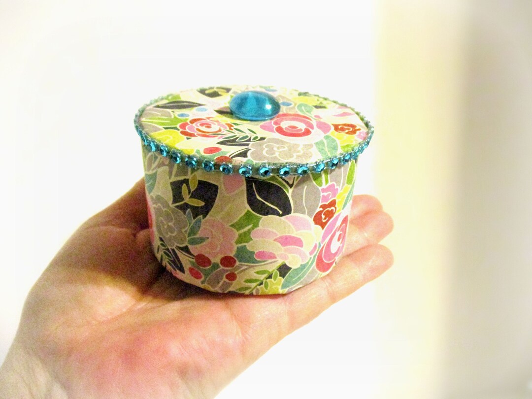 Handmade Floral Gift Box With Lid | Boho Jewelry Box for Women and ...