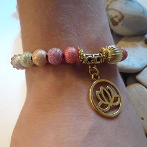 Gold Lotus Bracelet Elastic Stretch Bracelet Lotus Jewelry - Etsy