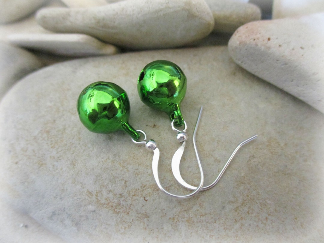 Green Jingle Bell Earrings Christmas Earrings December Ugly Sweater ...