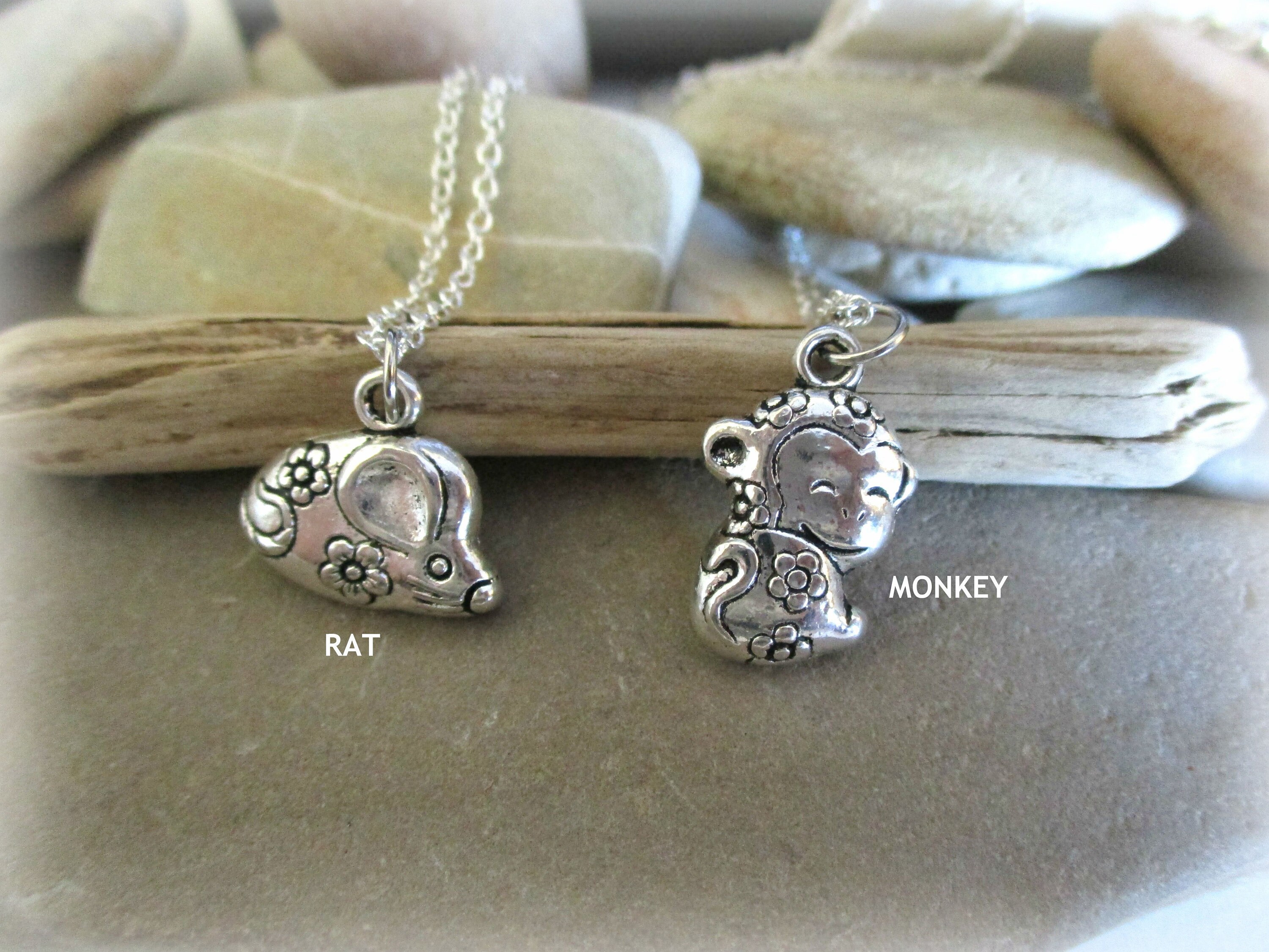 Cute Chinese Zodiac Necklace Lunar Calendar 12 Baby Animals | Etsy