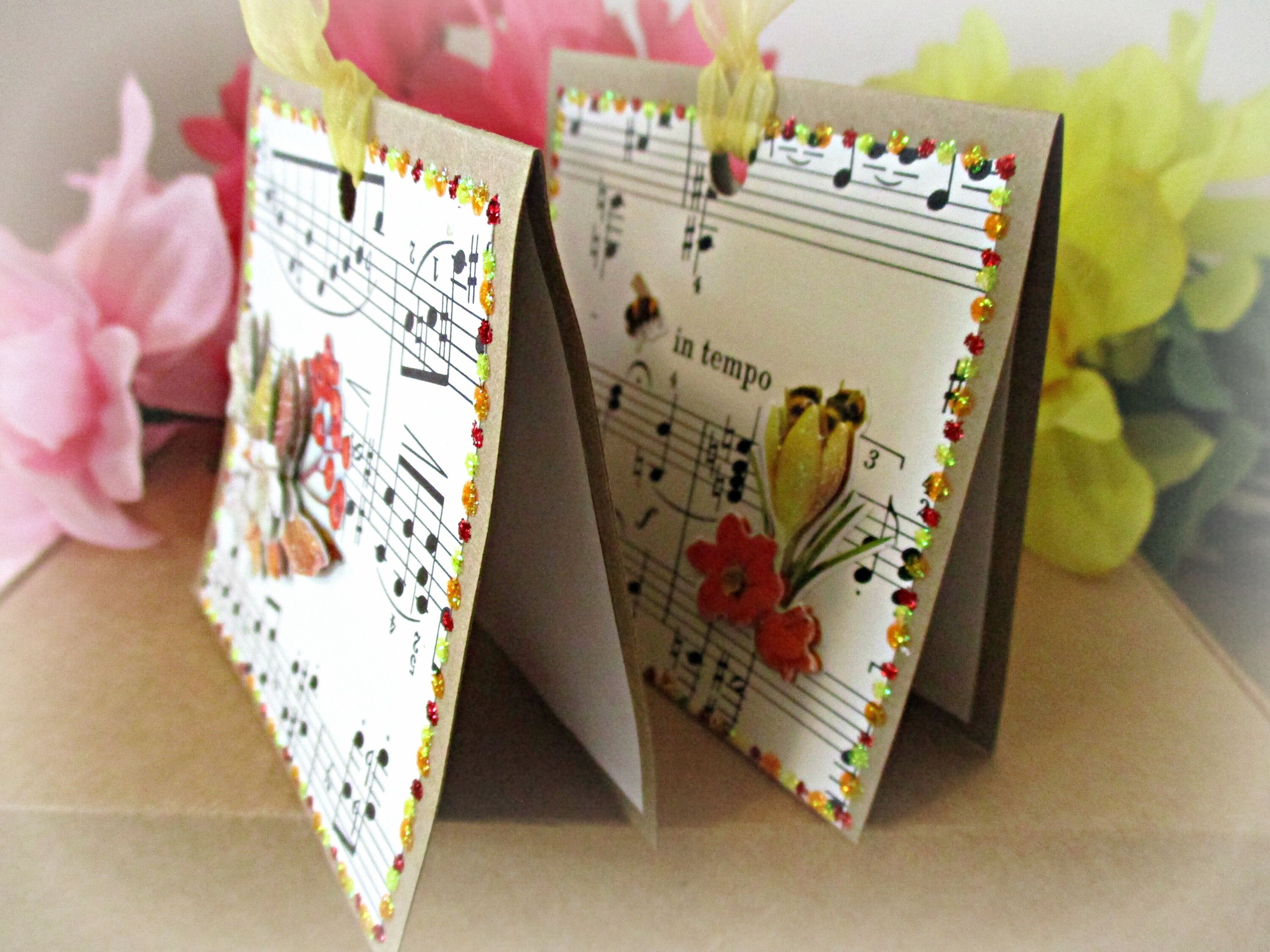 4 Note Card Gift Tags Set Handmade Gift Wrap | Etsy