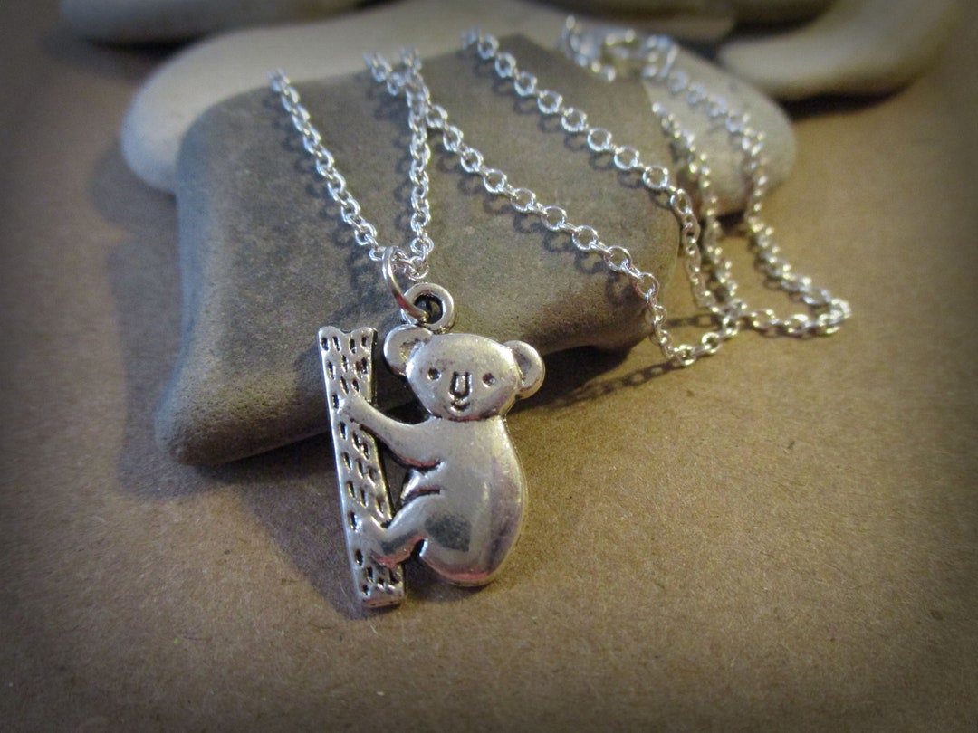 Tiny 925 Sterling Silver Koala Collar / Dainty / Delicado Collar / Australia / Collar ...